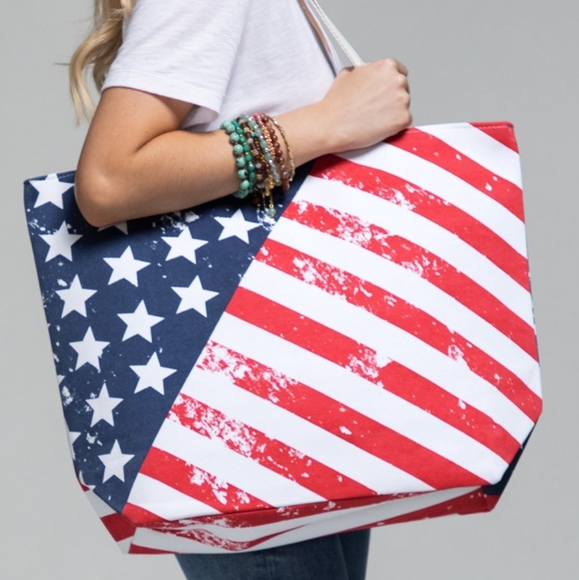 Styline | Bags | Distressed American Flag Tote Bag Show Your Patriotic ...